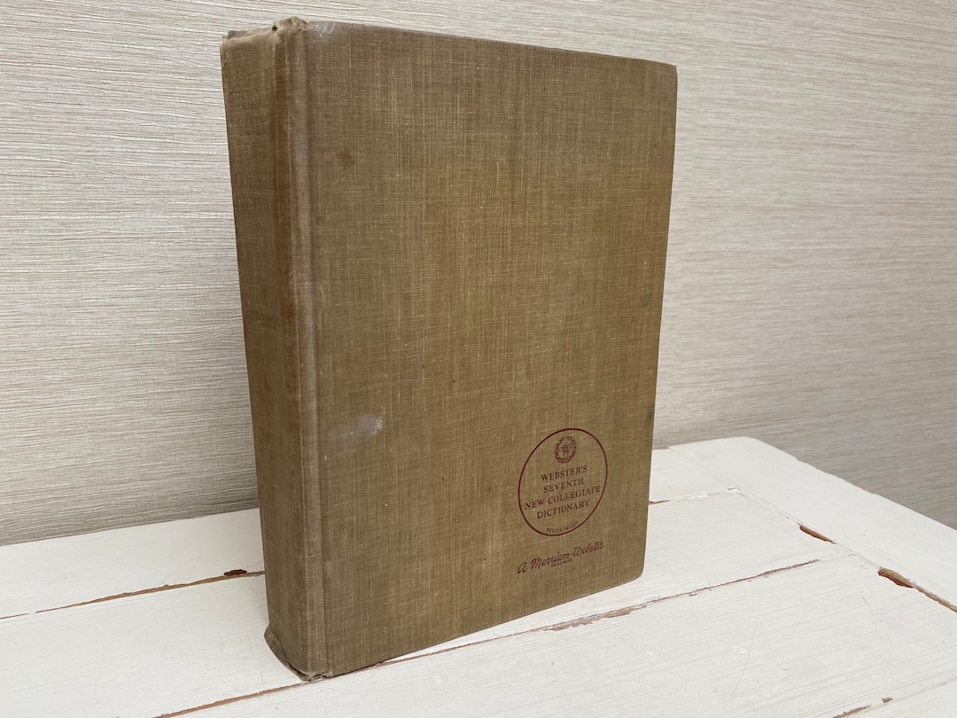 Websters Seventh New Collegiate Dictionary 1963 Vintage Hardback Book ...