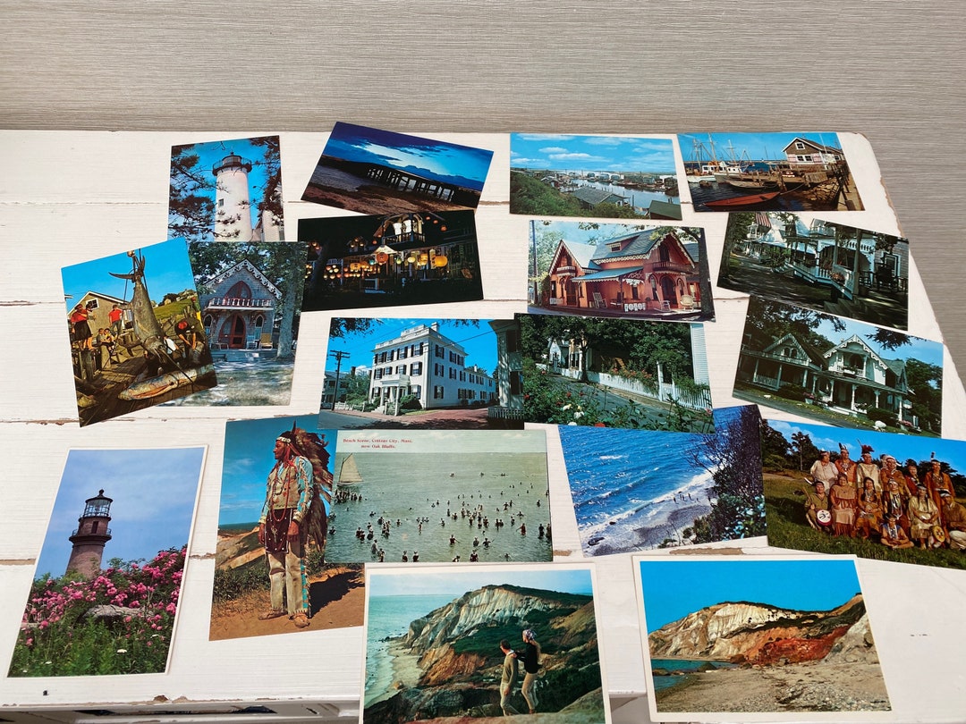 1970s /80s Vintage Postcards USA Marthas Vinyard- Selection of 19 - Etsy
