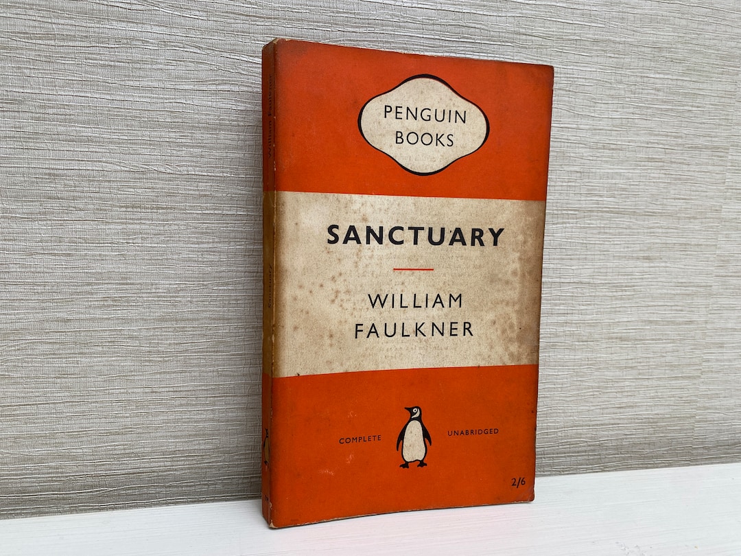 Sanctuary by William Faulkner Orange Vintage Penguin Paperback Book ...