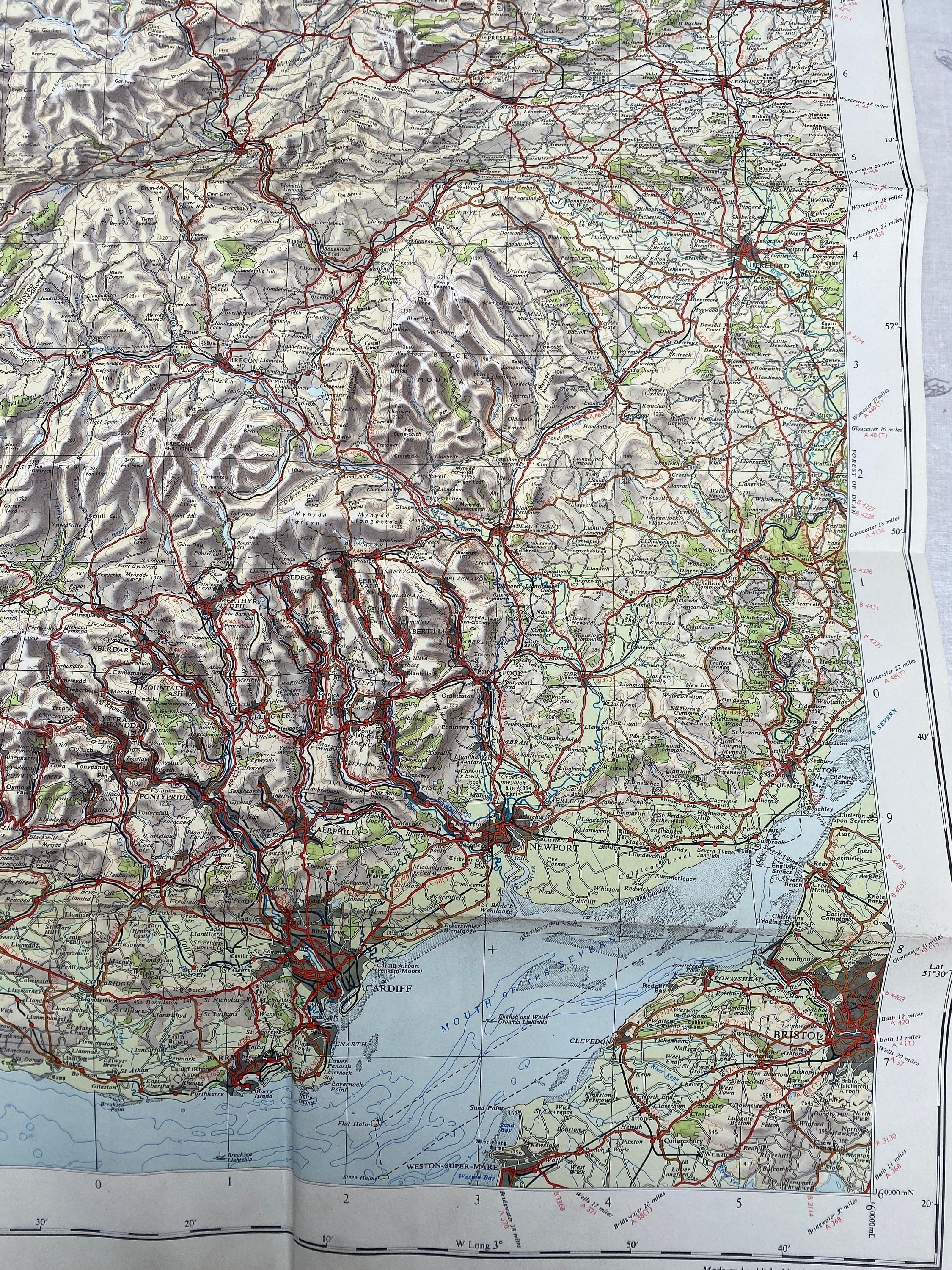 Wales and the Marches Quarter Inch Map : Ordnance Survey C1960s - Etsy
