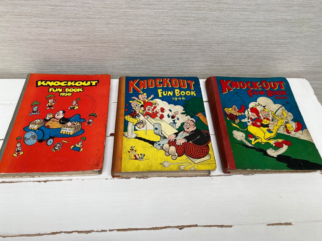Three Knockout Fun Book 1945 1946 and 1950 Hardback Children's Books - Etsy