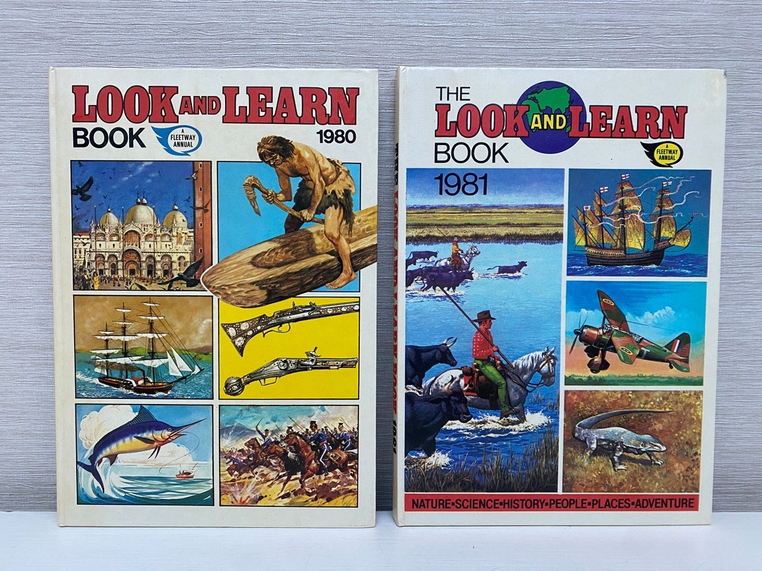Look and Learn Book 1980 & 1981 Childrens Hardback Annuals Fleetway ...