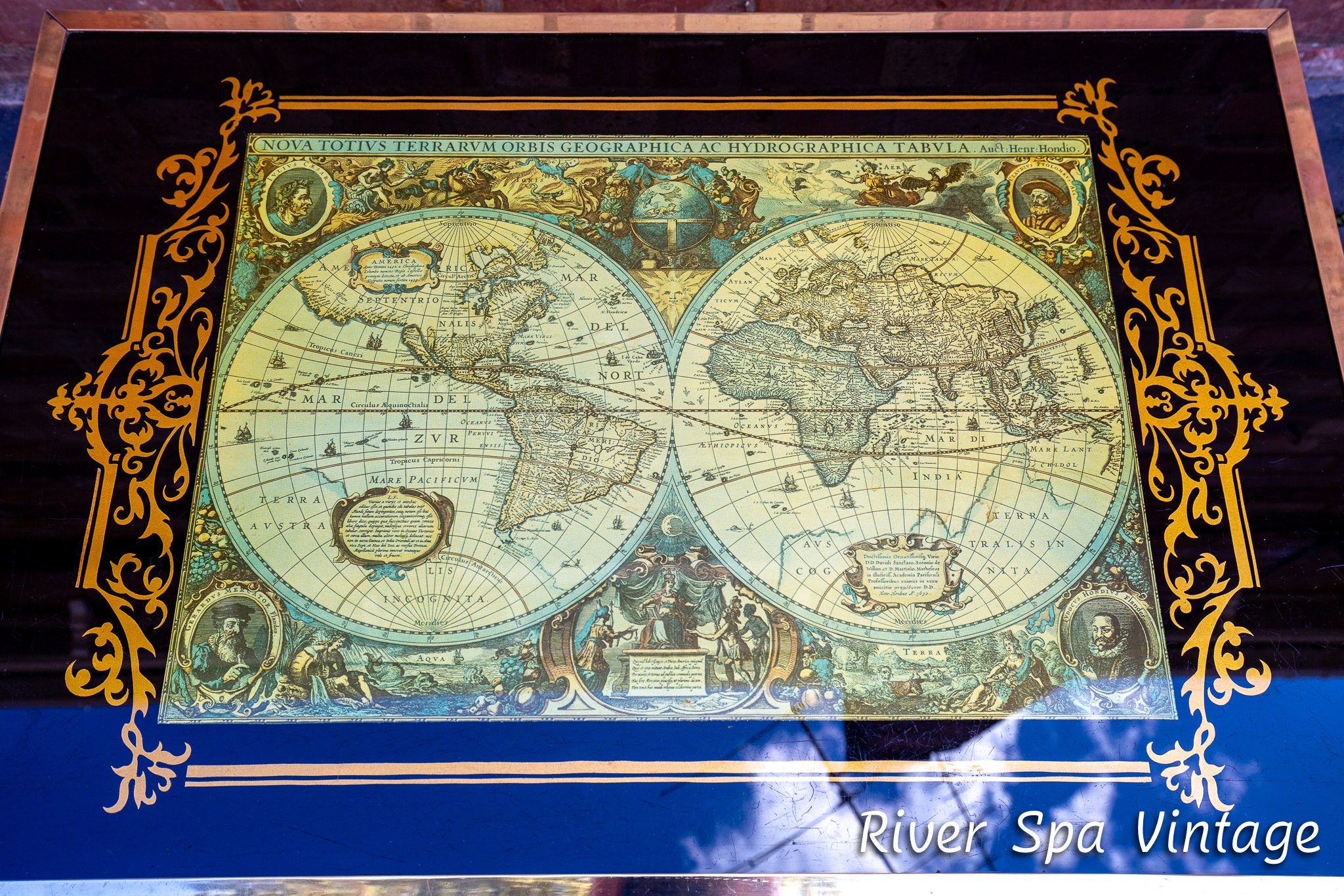 World Map Coffee Table Large Campaign Style Mid Century Atlas - Etsy