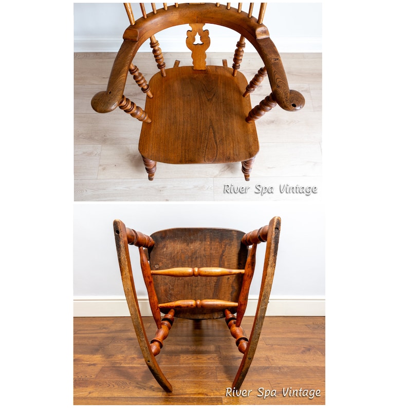 Fine Antique Windsor Rocking Chair Ash Elm 19th Century Large - Etsy