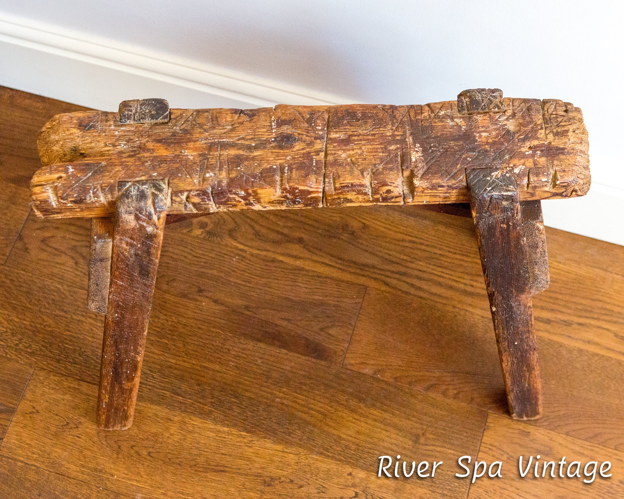 Vintage Rustic Industrial Decorative Sawhorse Carpenter's Trestle ...