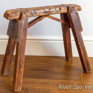 Vintage Rustic Industrial Decorative Sawhorse Carpenter's Trestle ...