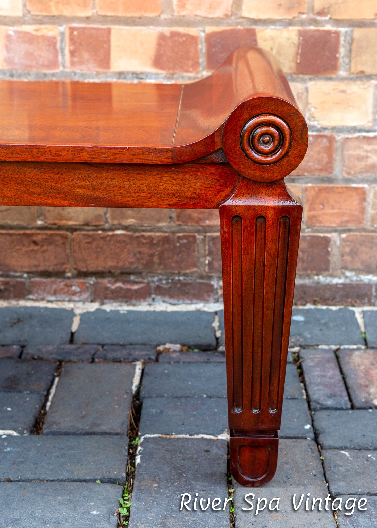 Fine Regency Tatham Window Seat Mahogany 1800s Georgian Hall Bench ...