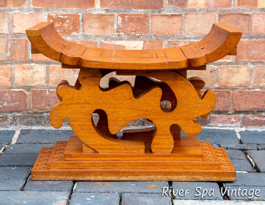 African Tribal Stool Royal Collection Queen Elizabeth Ghana 1960s Mid ...