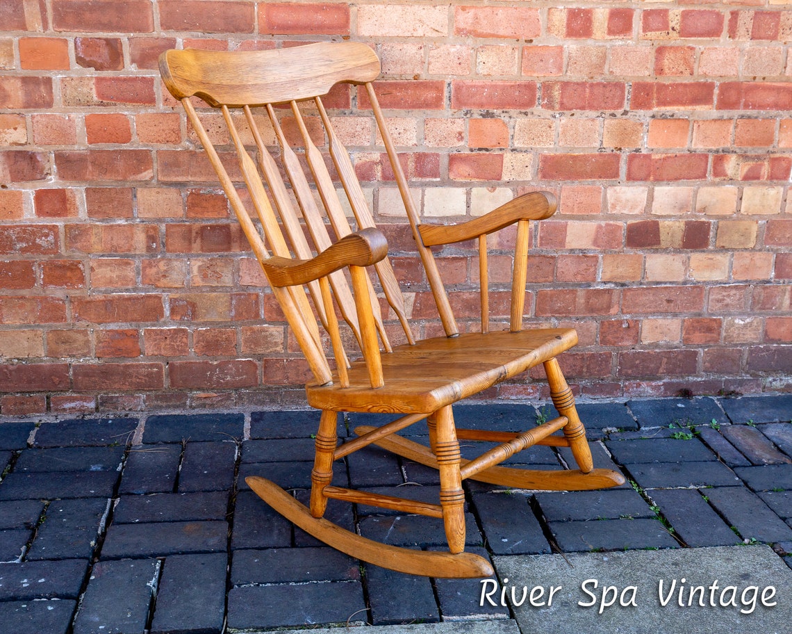 Bent Bros Rocking Chair Windsor Chair MCM Hitchcock Chair Mid Century ...