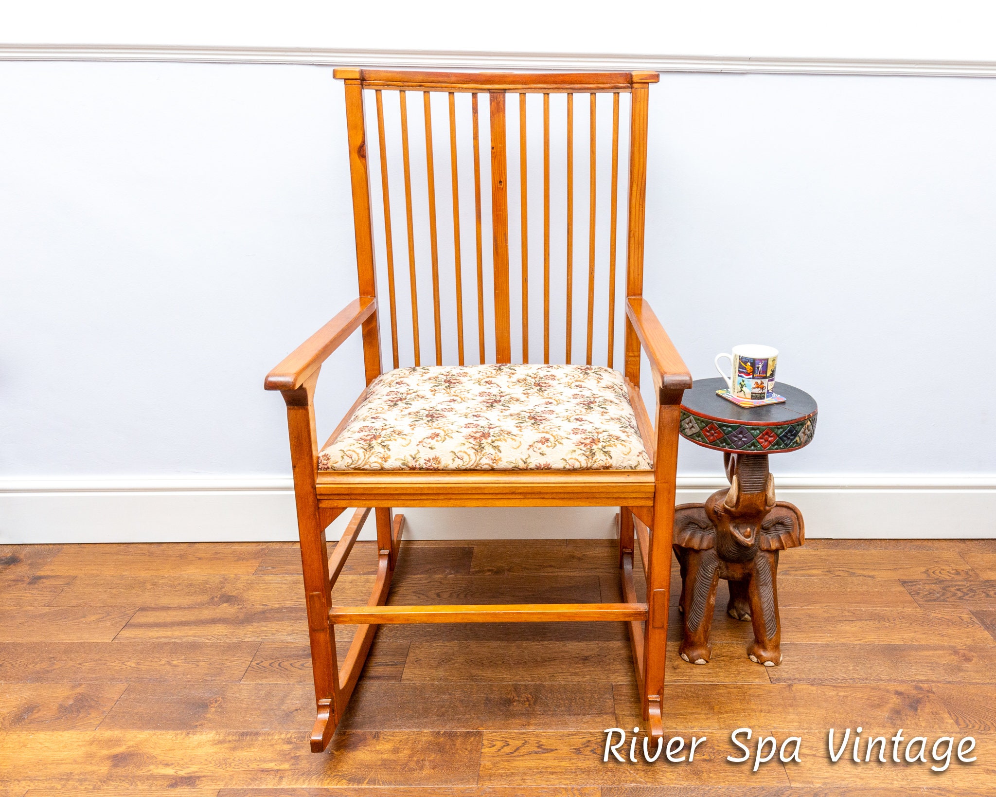 Lovely Large Unusual Arts & Crafts Style Rocking Chair, American ...