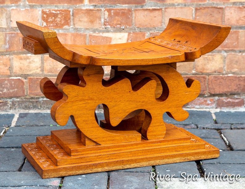 African Tribal Stool Royal Collection Queen Elizabeth Ghana 1960s Mid ...