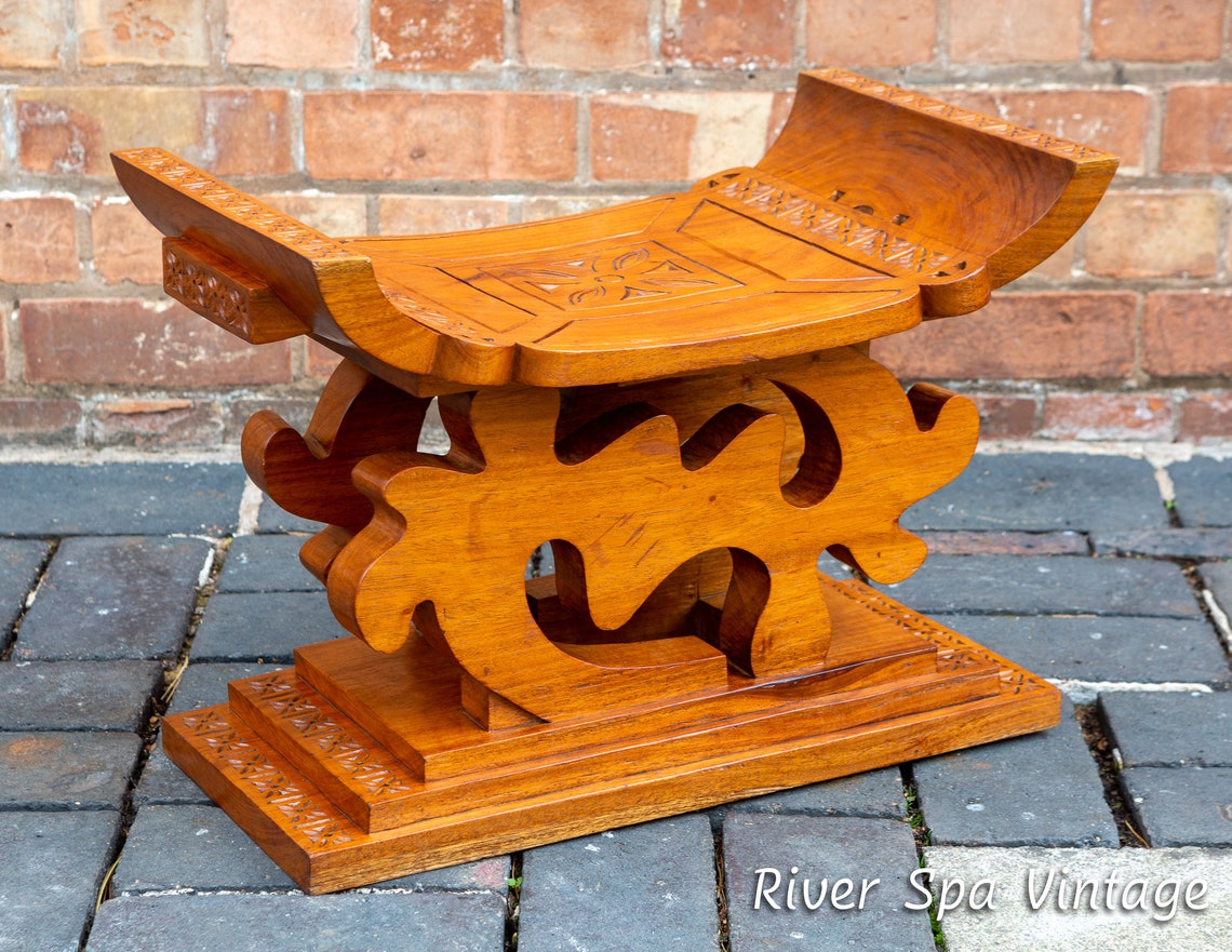African Tribal Stool Royal Collection Queen Elizabeth Ghana 1960s Mid ...