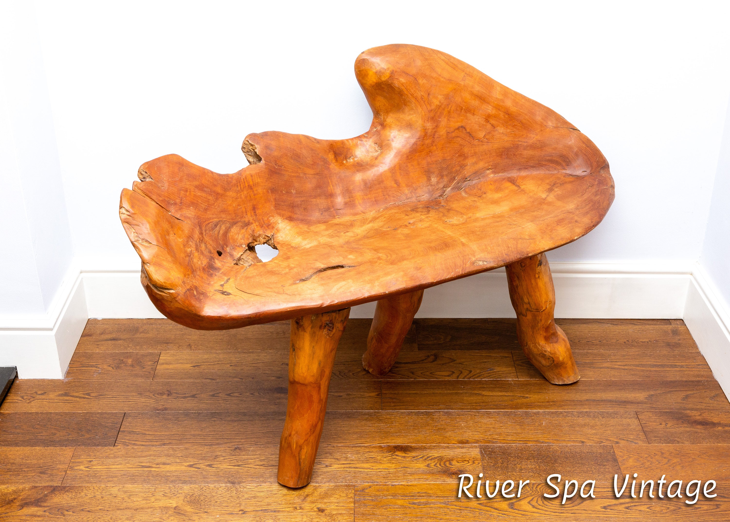 Magnificent Teak Root Bench Sculptural Natural Outdoors Interior ...