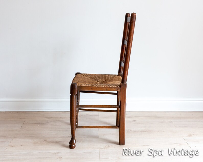 Lancashire Rush Chair 1820 Ash Spindle Back Rush Seat Georgian English ...