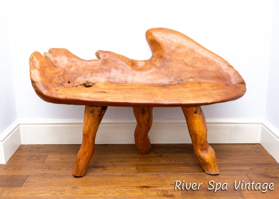 Magnificent Teak Root Bench Sculptural Natural Outdoors - Etsy