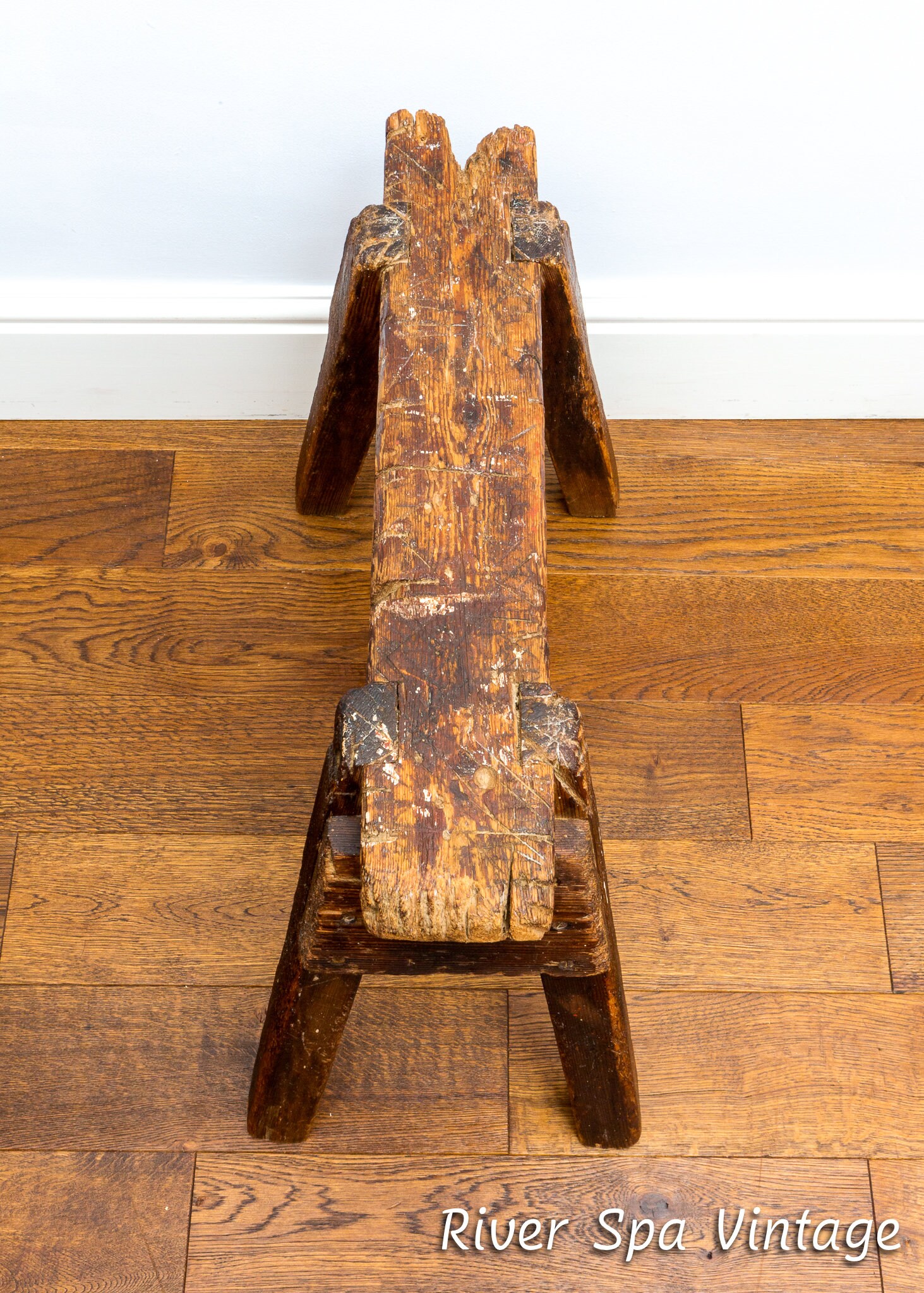 Vintage Rustic Industrial Decorative Sawhorse Carpenter's Trestle ...