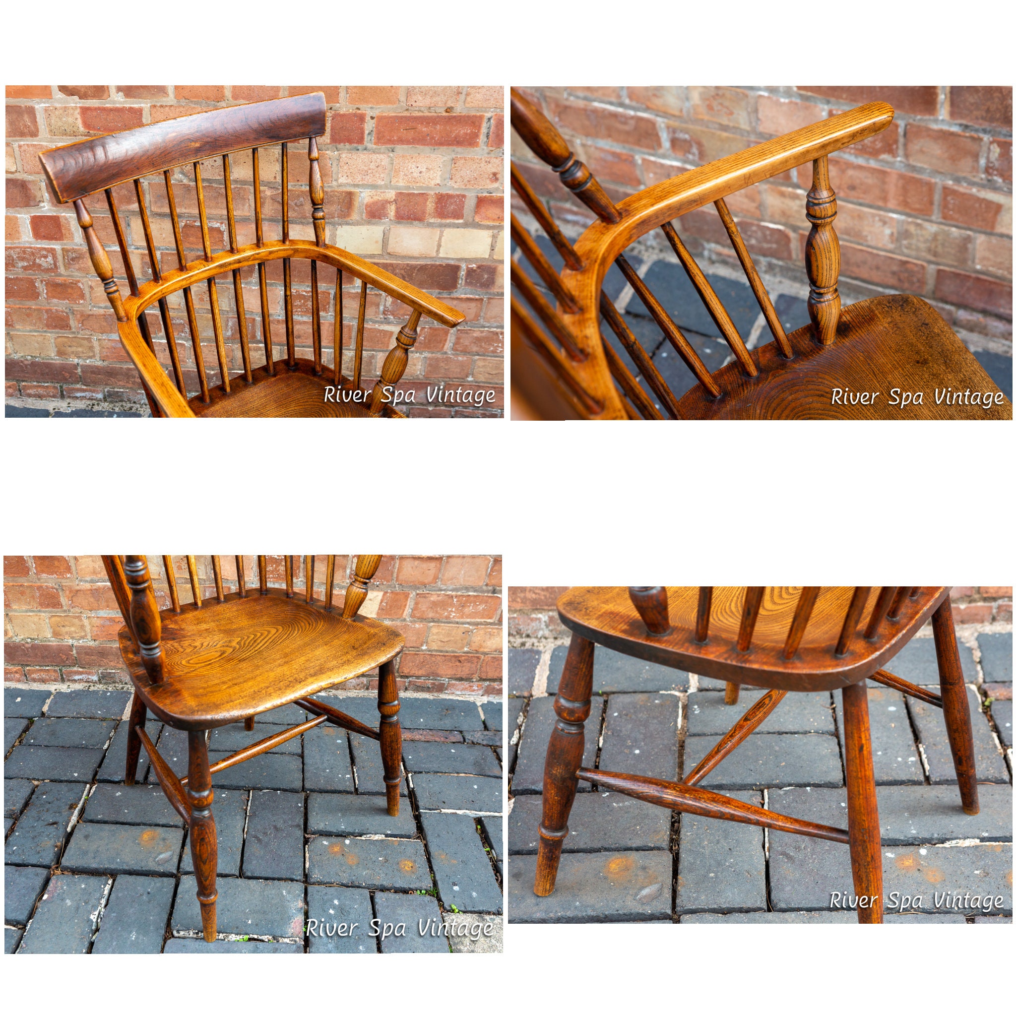 Lincolnshire Windsor Chair Comb Back Chair Antique 1840 Early Victorian ...
