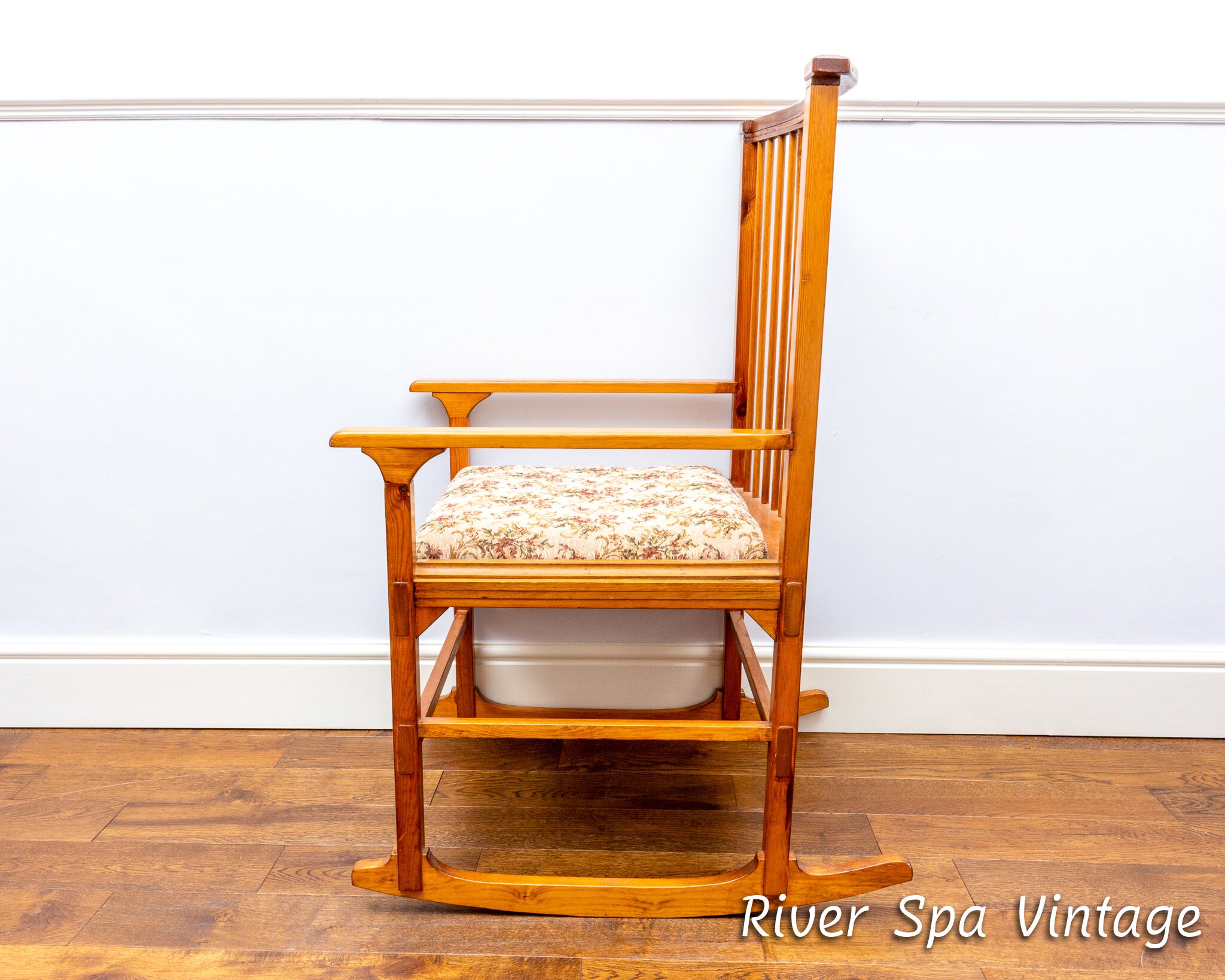 Lovely Large Unusual Arts & Crafts Style Rocking Chair, American ...