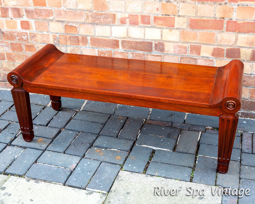 Fine Regency Tatham Window Seat Mahogany 1800s Georgian Hall Bench ...