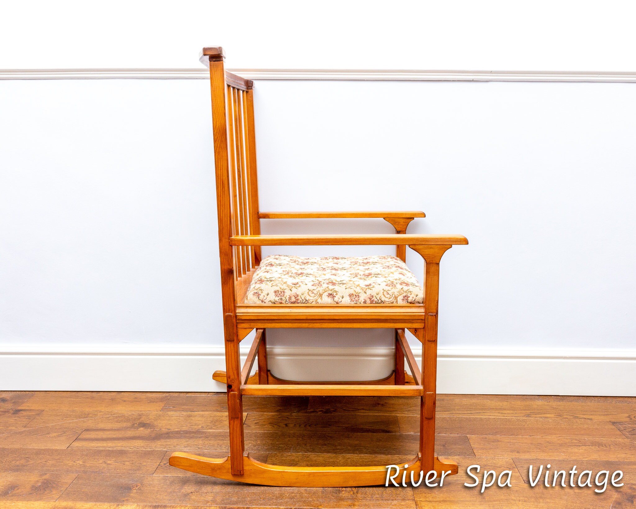 Lovely Large Unusual Arts & Crafts Style Rocking Chair, American ...