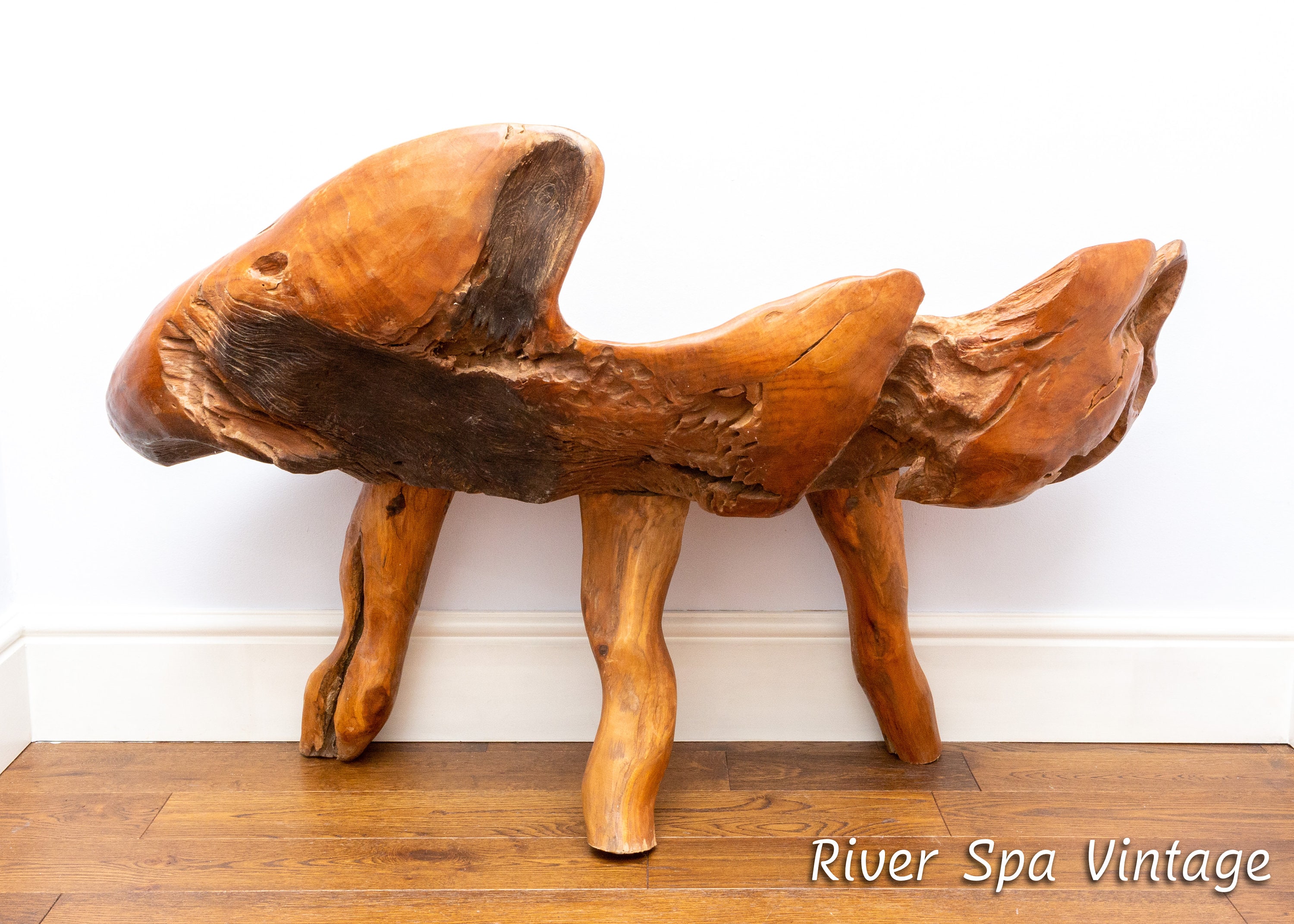 Magnificent Teak Root Bench Sculptural Natural Outdoors Interior ...