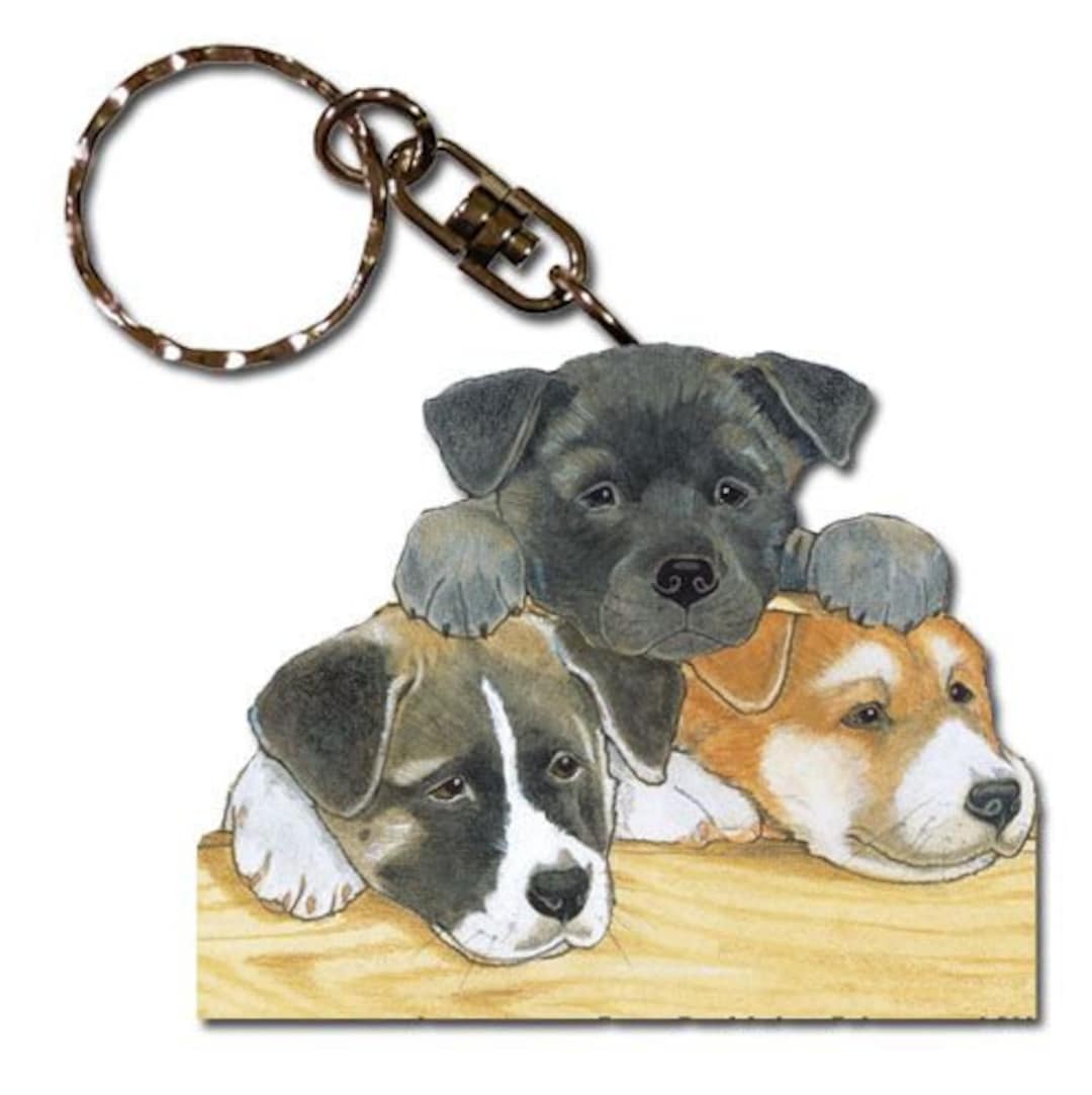 Akita Keychain, Souvenir Key Holder, Dog Charm Tag, Pet Key Rings Craft ...