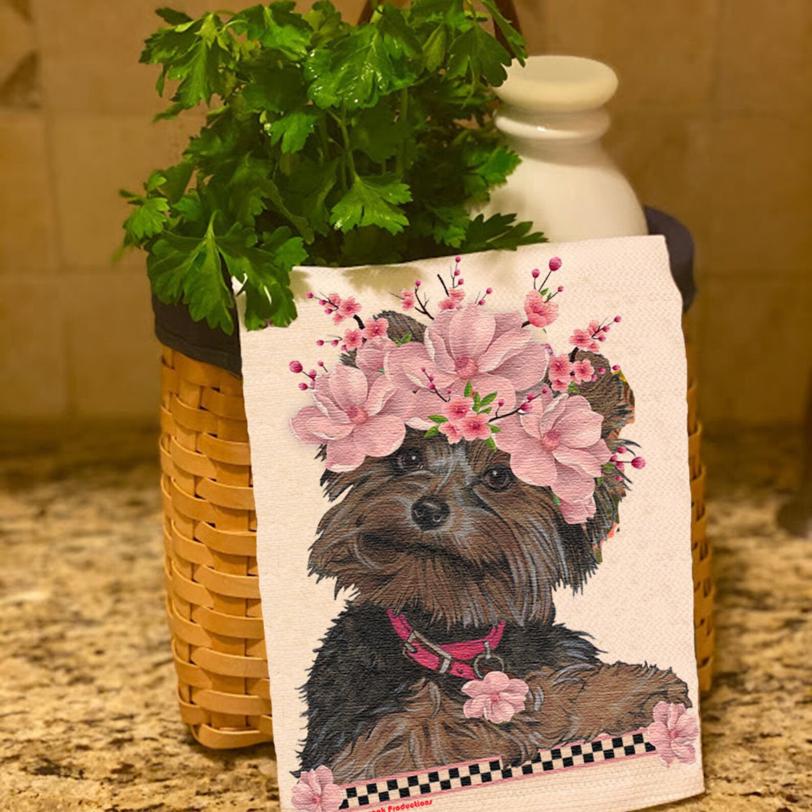 Decorative Yorkshire Terrier Yorkie Dog Floral Kitchen Dish - Etsy