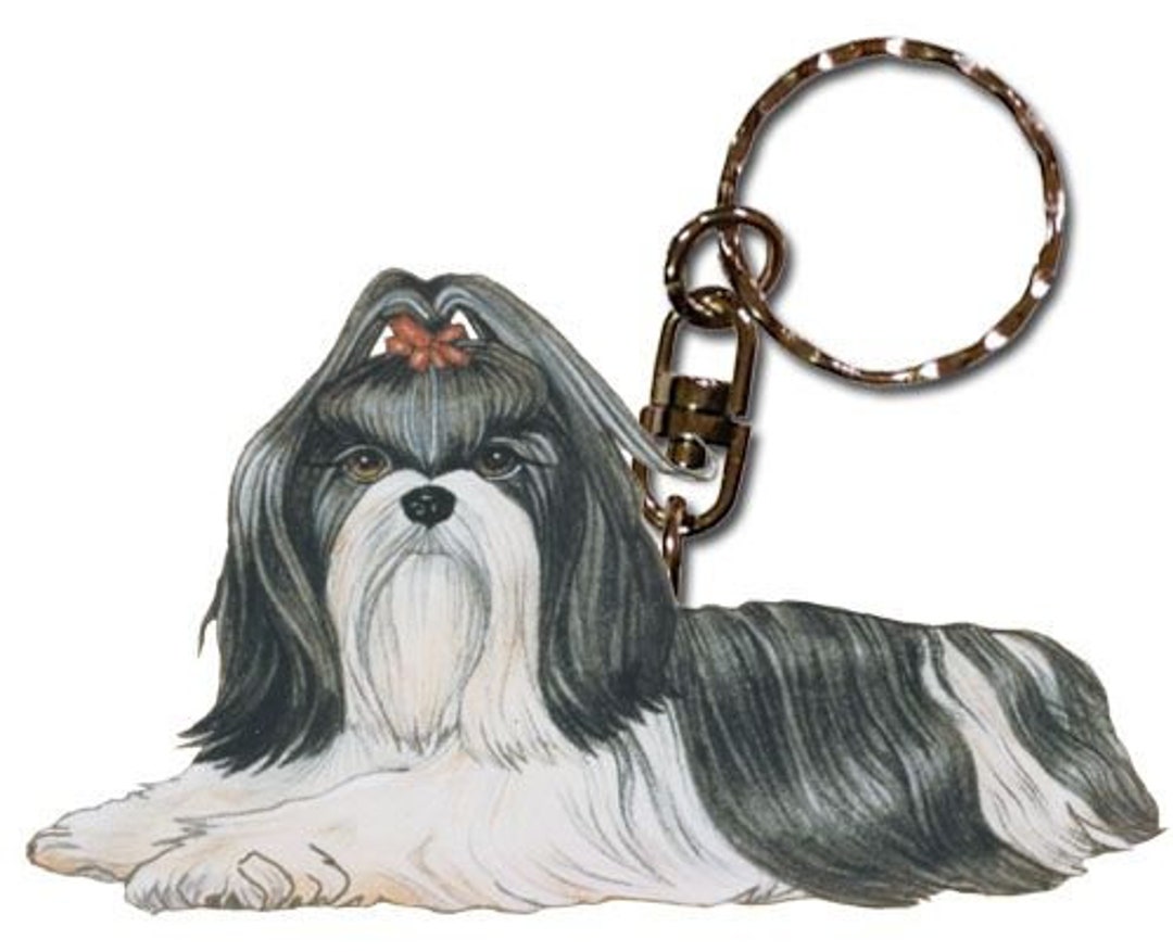 Shih Tzu Keychain Wooden - Etsy