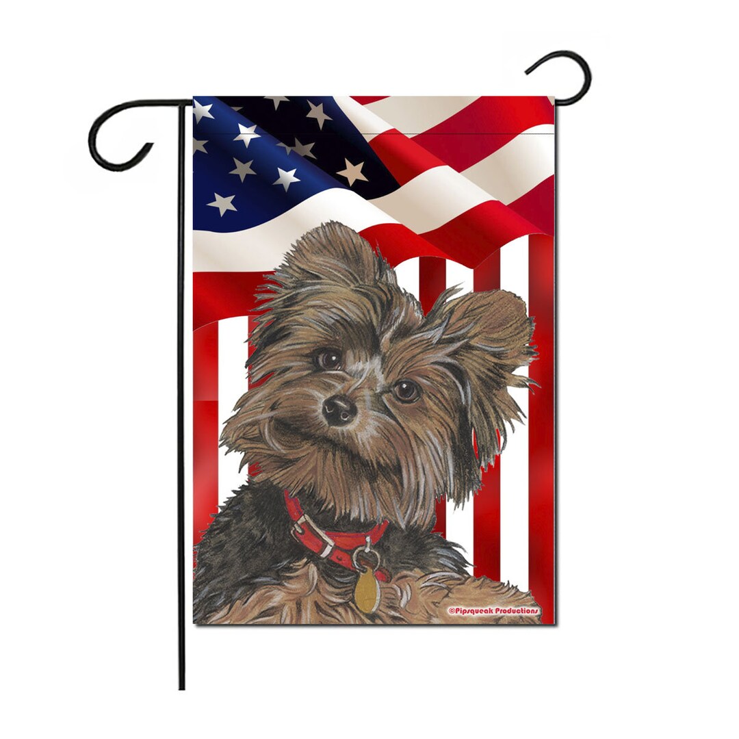 Yorkshire Terrier Patriotic Garden Flag, 4th of July Decor - Etsy