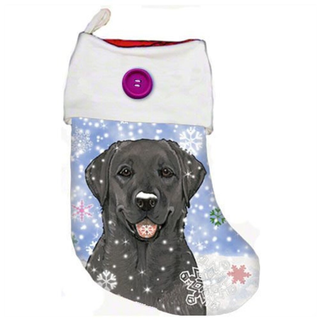 Labrador Black Lab Christmas Stocking - Etsy