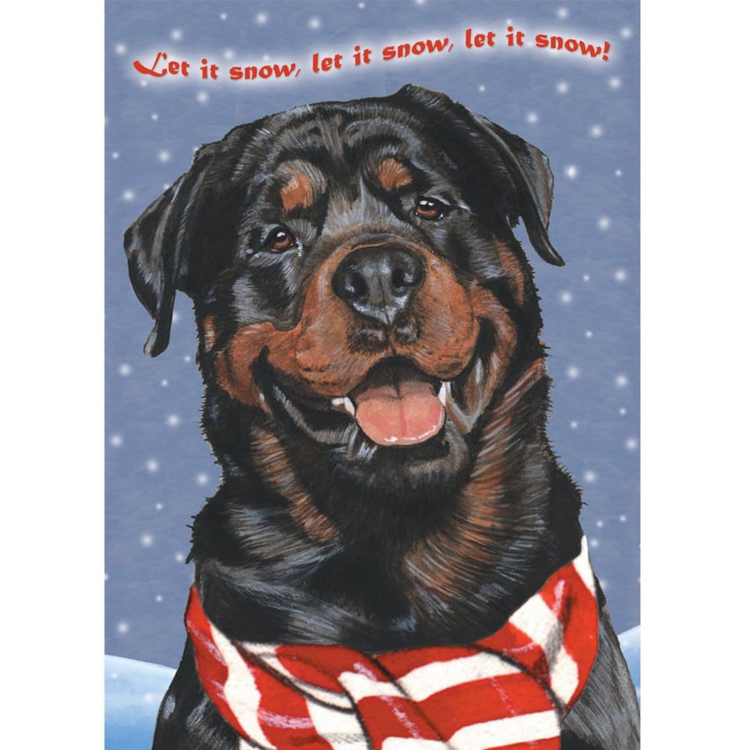 Rottweiler Christmas Cards, Set of 10 With Envelopes - Etsy