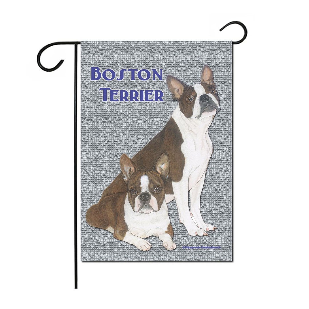 Boston Terrier Garden Flag Double Sided, 12” X 18” Yard Art Decor - Etsy