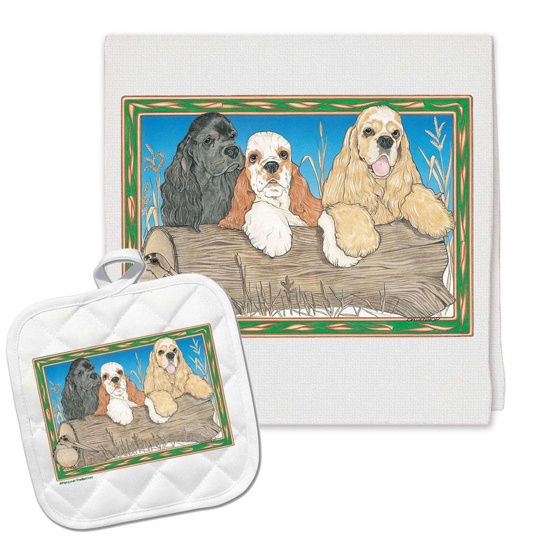 Cocker Spaniel Kitchen Dish Towel and Pot Holder Gift Set - Etsy