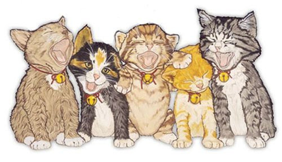 Cat Quintette Magnet Wooden - Etsy