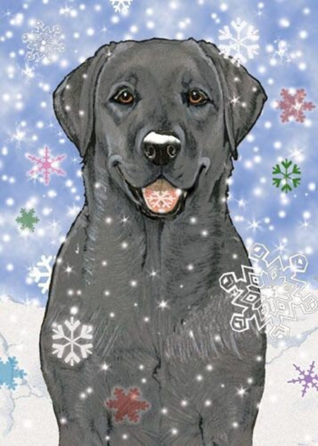Labrador Retriever Black Lab Christmas Cards Set of 10 Cards & 10 ...