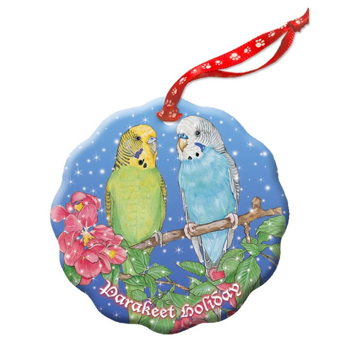 Parakeet Budgie Parrot Holiday Porcelain Christmas Tree - Etsy