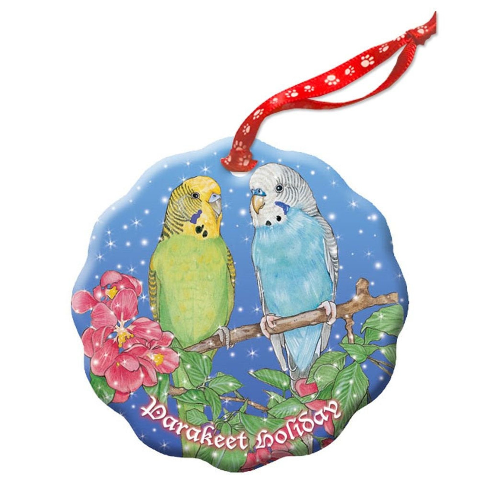 Parakeet Budgie Parrot Holiday Porcelain Christmas Tree - Etsy