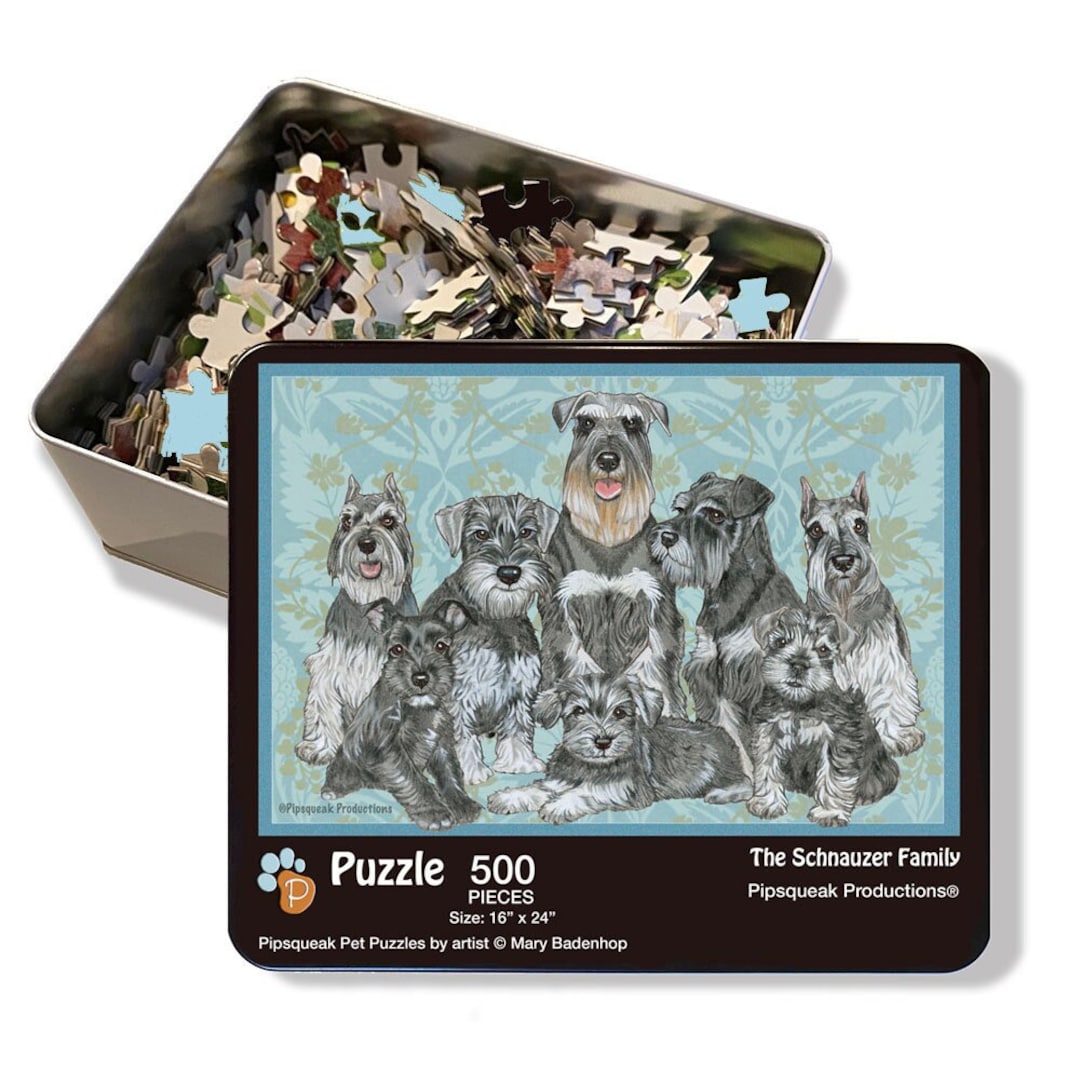 Schnauzer Jigsaw Puzzle, 500-piece With Reusable Tin, From Painting by ...