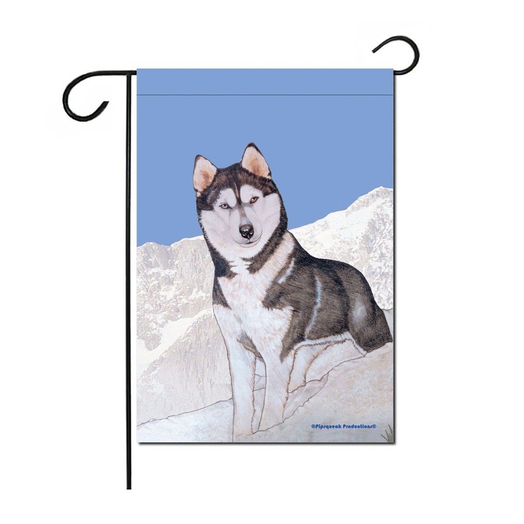 Siberian Husky Garden Flag Double Sided, 12” X 18” Yard Art Decor - Etsy
