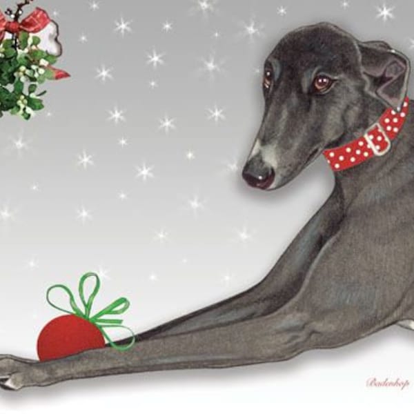 Greyhound Christmas - Etsy