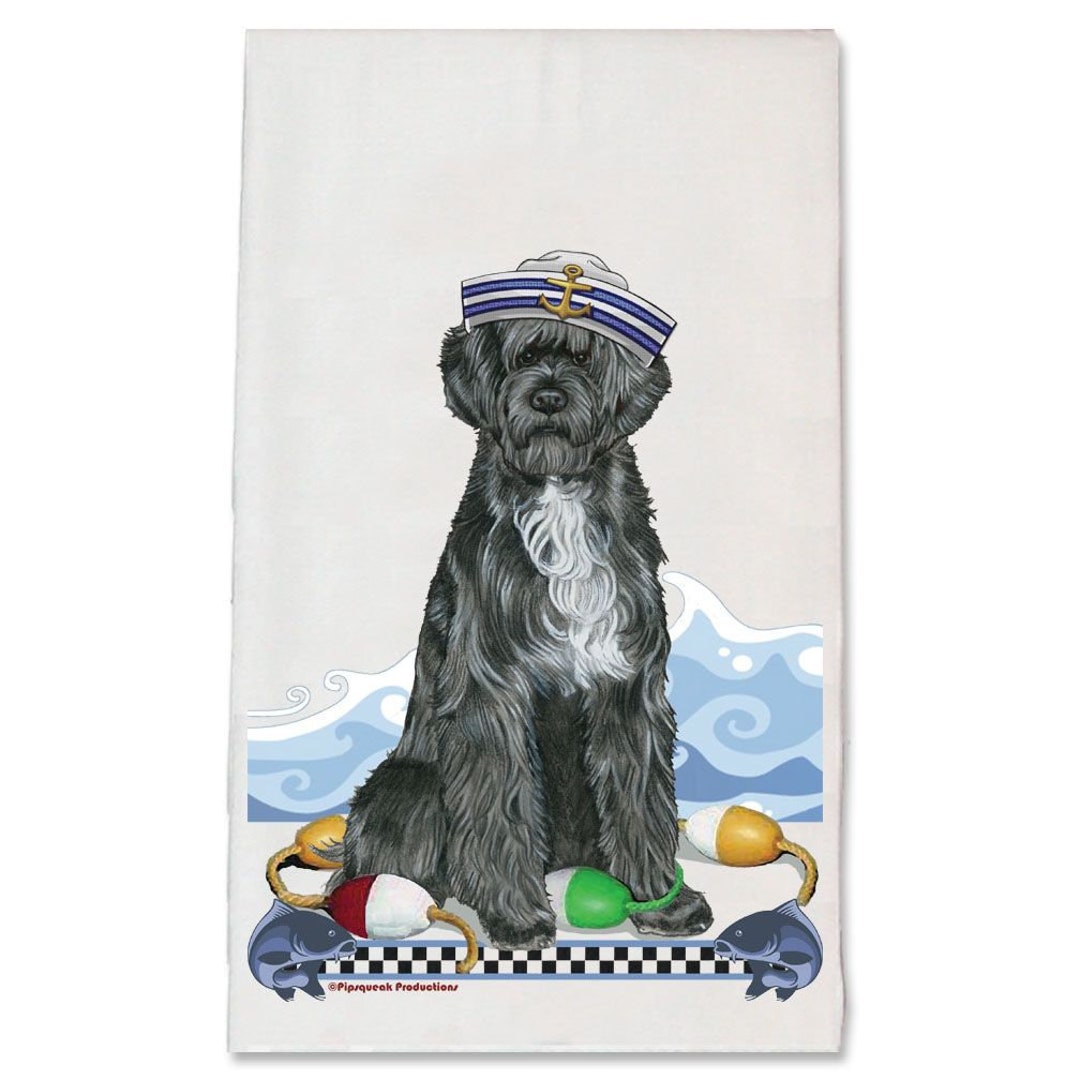 Portuguese Water Dog Portie Dog Decorative Kitchen Dish Towel Pet Gift ...