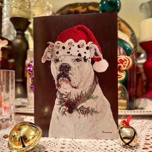 White Boxer Christmas Cards Set of 10 Cards & 10 Envelopes - Etsy