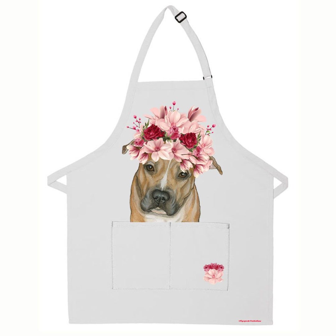 Pit Bull Dog Apron Two Pocket Bib Apron With Adjustable Neck - Etsy