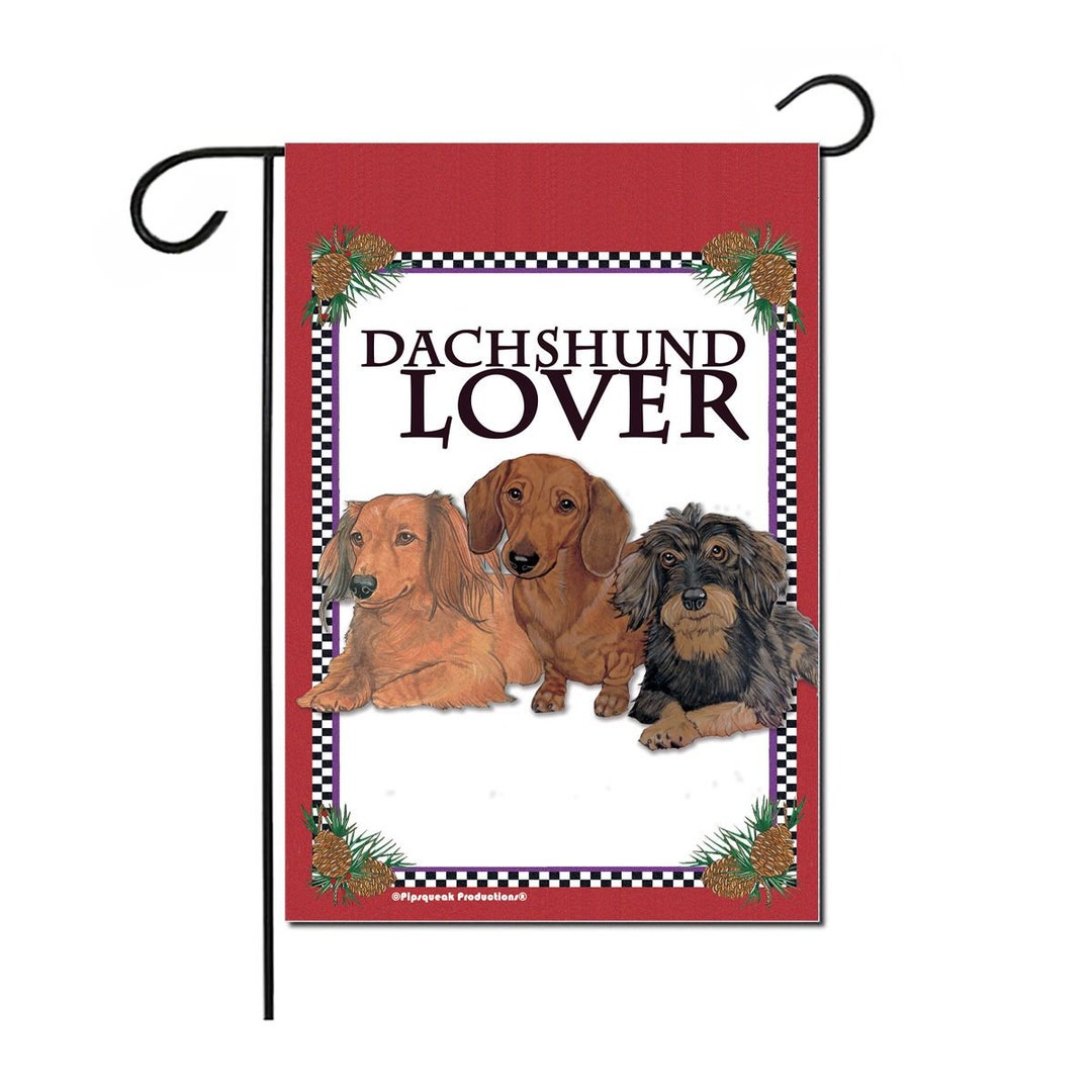 Dachshund Garden Flag Double Sided, 12" X 18" Yard Art Decor - Etsy