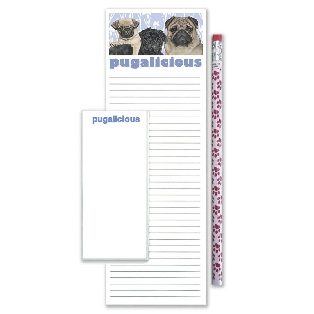 Pug to Do List Magnetic Shopping Pad Notepad & Pencil Gift Set - Etsy