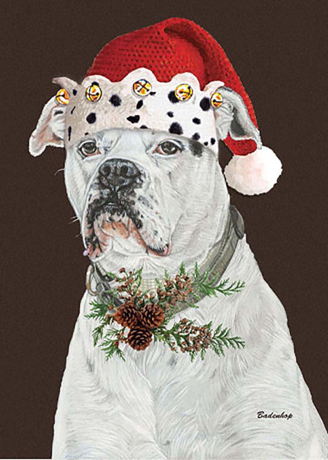 White Boxer Christmas Cards Set of 10 Cards & 10 Envelopes - Etsy