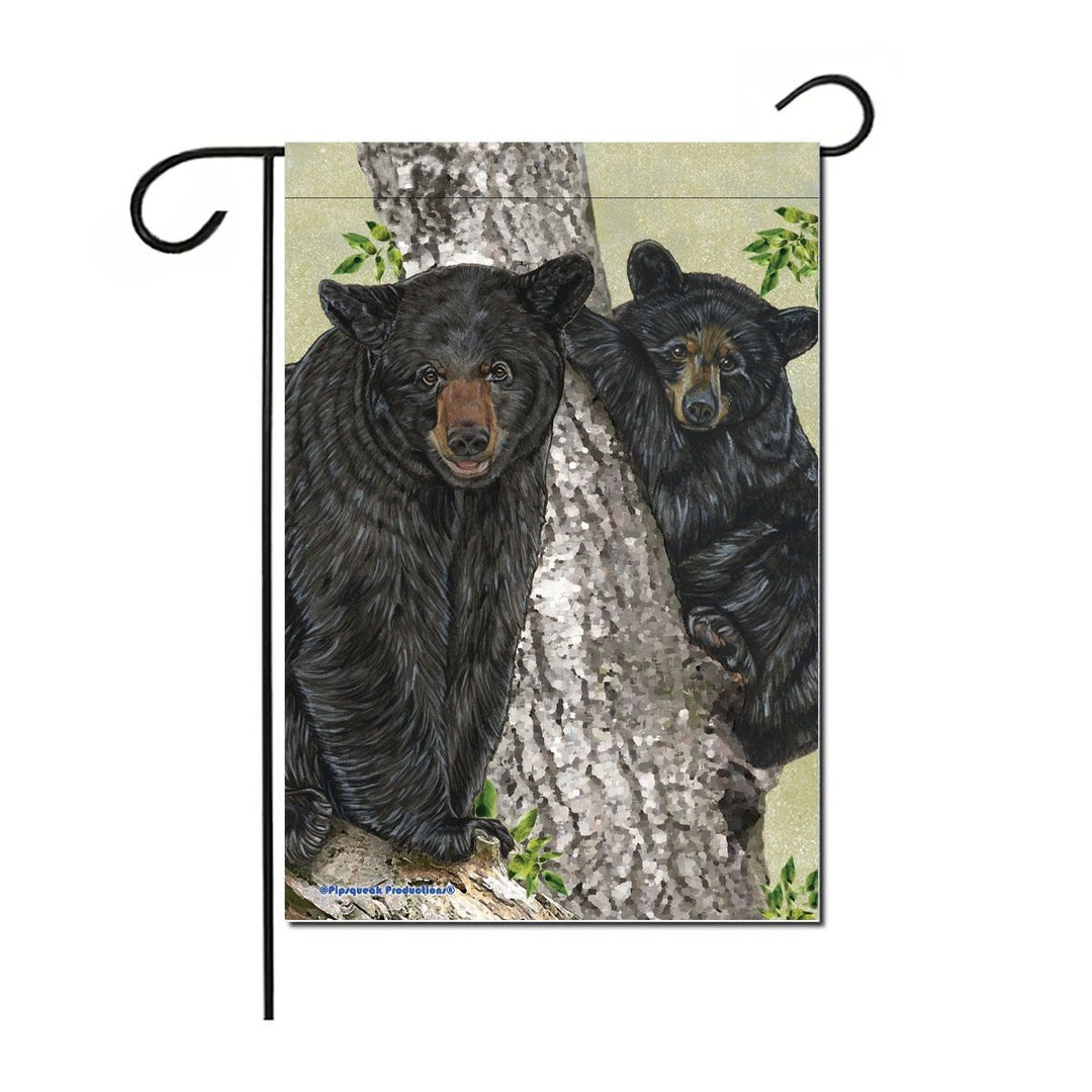 Black Bear Garden Flag Double Sided, 12” X 18” Yard Art Decor - Etsy