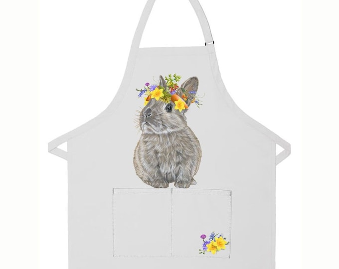 Kids Personalized Bunny Apron for Cooking, Gardening, Pretend Play ...