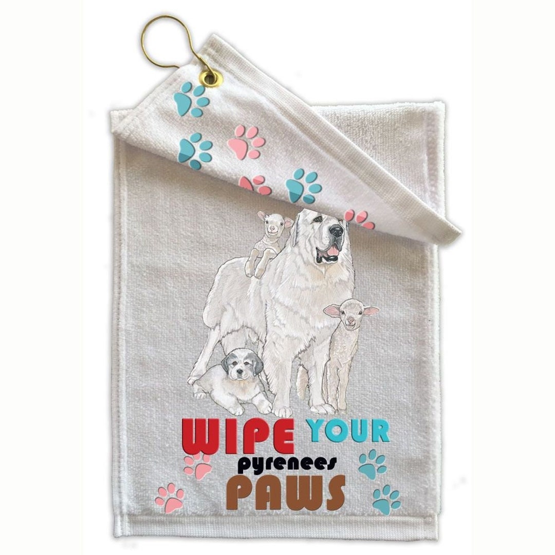 Great Pyrenees Paw Wipe Towel 12 X 16 Grommet With Clip PT967 Golf ...