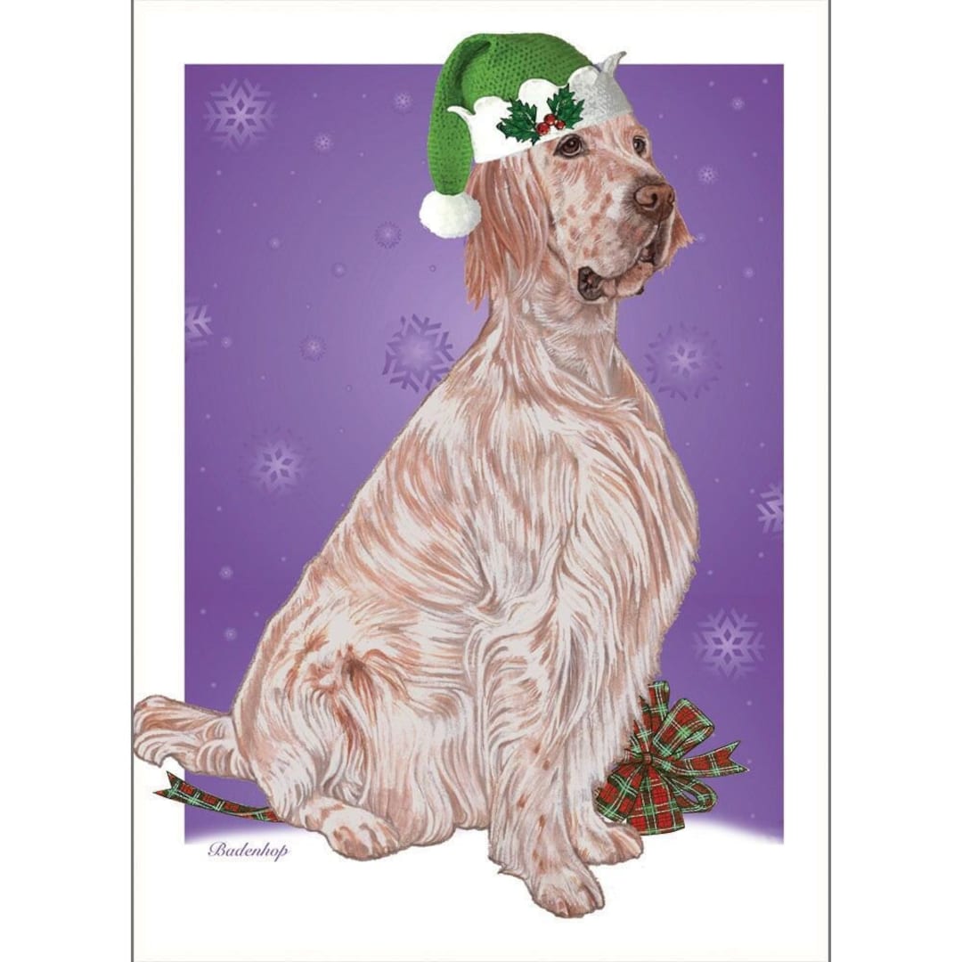 English Setter Christmas Cards, Holiday Dog Art (set of 10) - Etsy